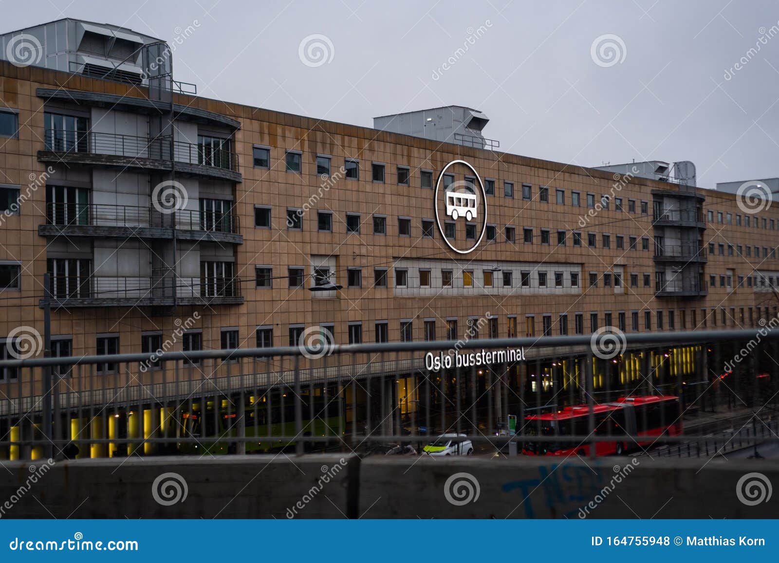 Oslo, Norway, November 23, 2019: the Bus Terminal in Downtown Oslo ...