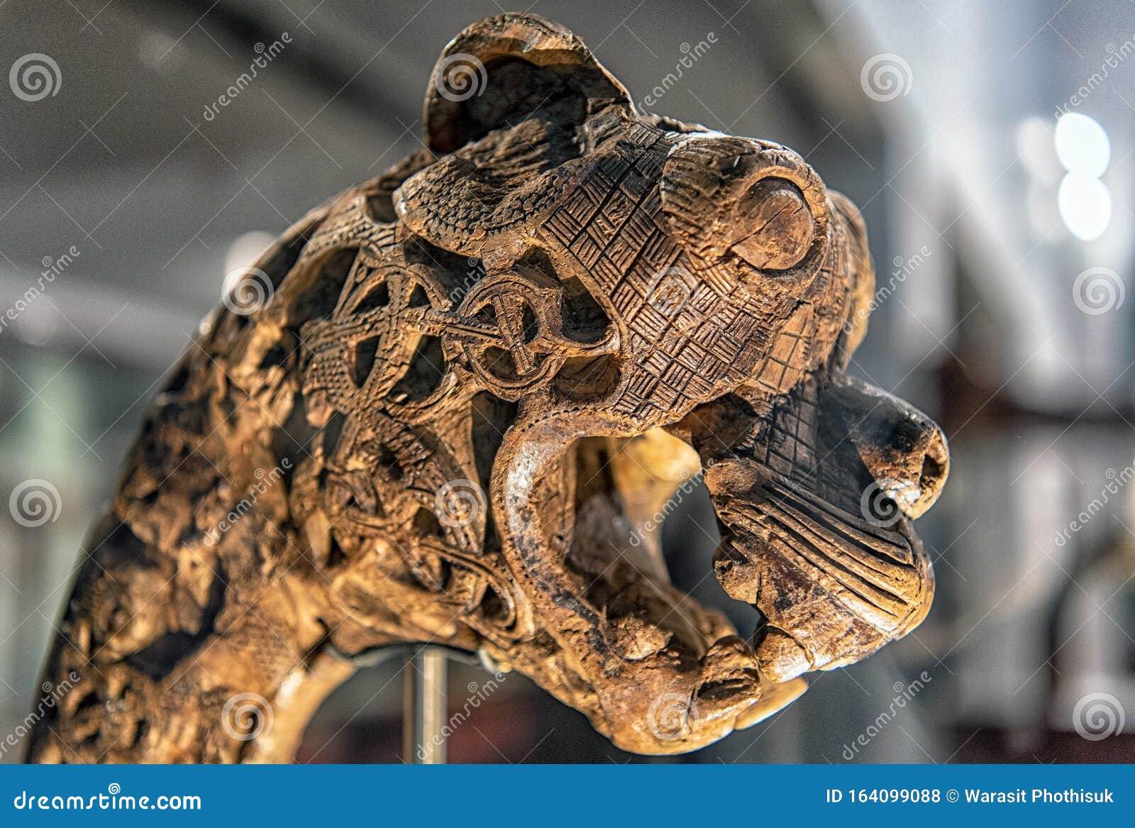 Oslo Norway - October 19, 2019: Viking Drakkar in the Viking Museum in ...