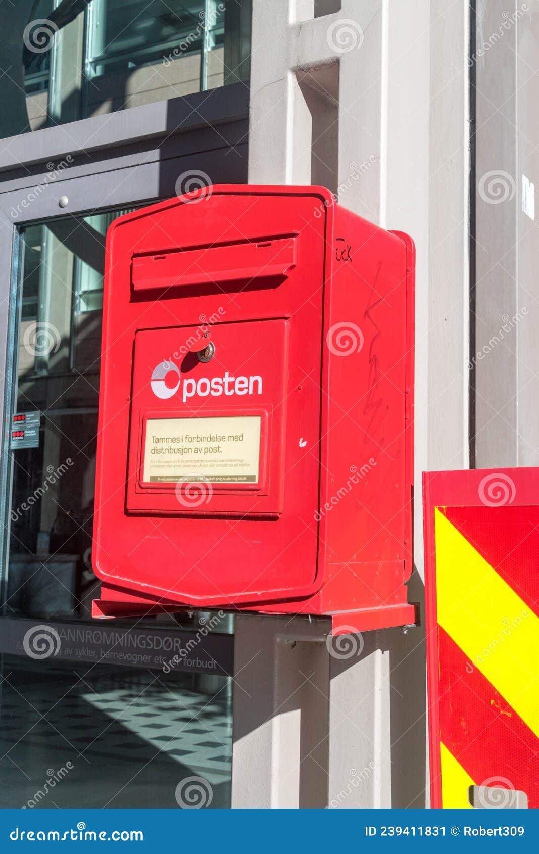 Red Post Box of Posten Norge the Norwegian Post Editorial Photo - Image ...