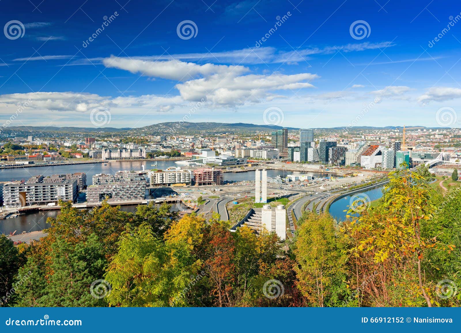 Oslo Norway view stock photo. Image of boat, norway, capital - 66912152