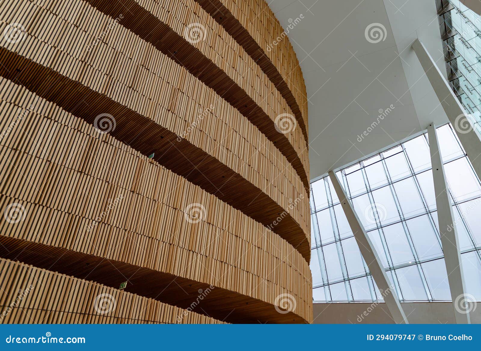 Oslo Opera House Interior stock image. Image of round - 294079747