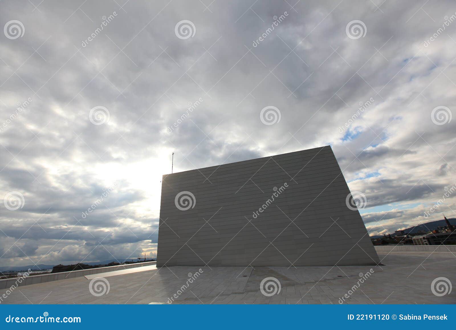 Oslo Opera House, Modern Architecture Against Dram Stock Photo - Image ...