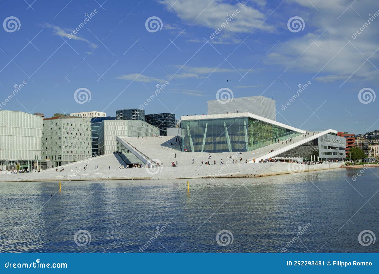 Oslo Opera House Waterfront Stock Image - Image of attraction ...