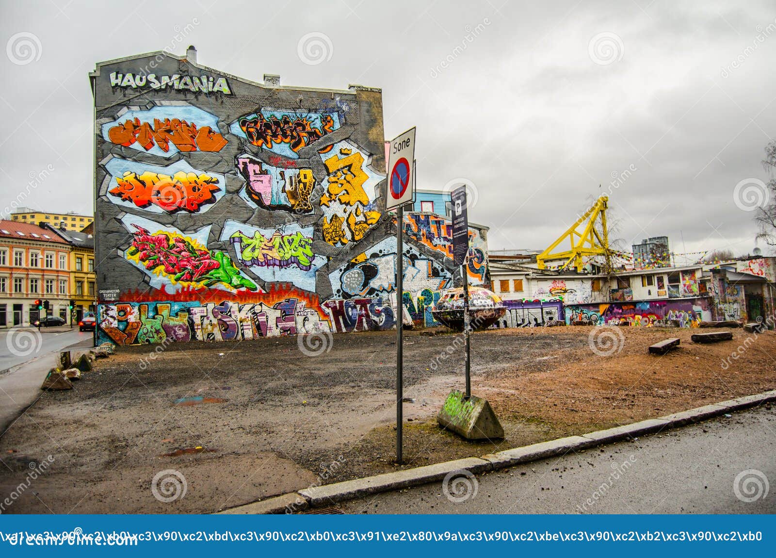 Oslo slums graffiti editorial stock photo. Image of drawing - 85034383