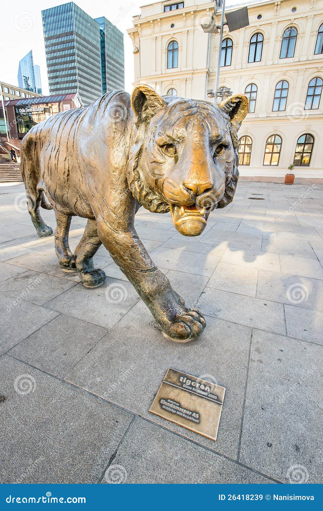 Oslo Tiger editorial stock image. Image of famous, metal - 26418239