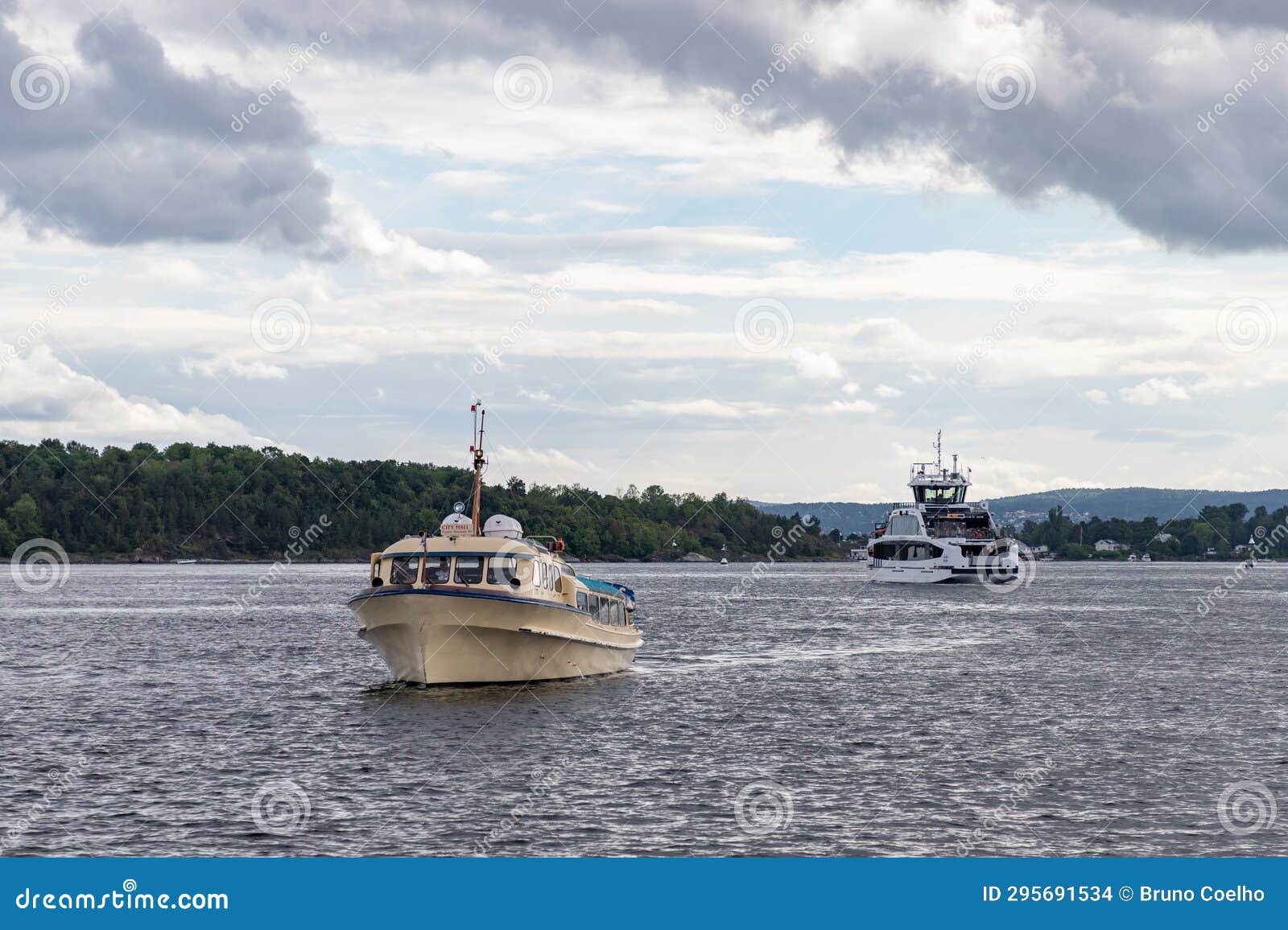 Oslofjord Ferries stock photo. Image of water, ferries - 295691534