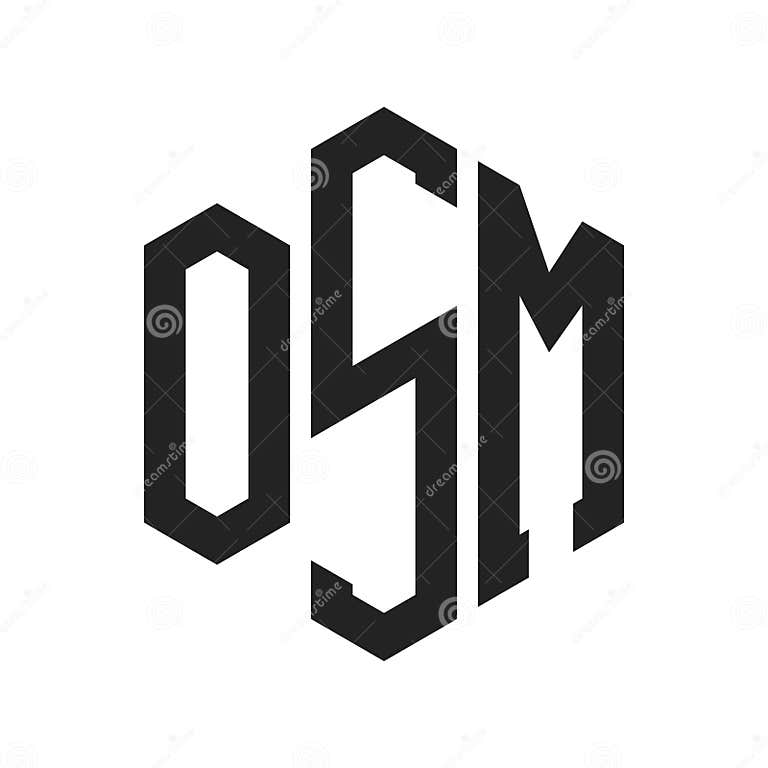OSM Logo Design. Initial Letter OSM Monogram Logo Using Hexagon Shape ...