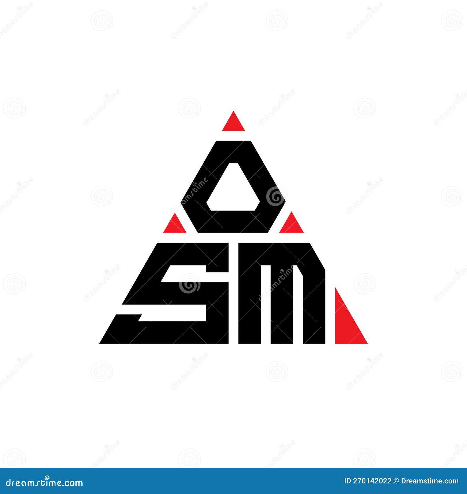 OSM Triangle Letter Logo Design with Triangle Shape. OSM Triangle Logo ...