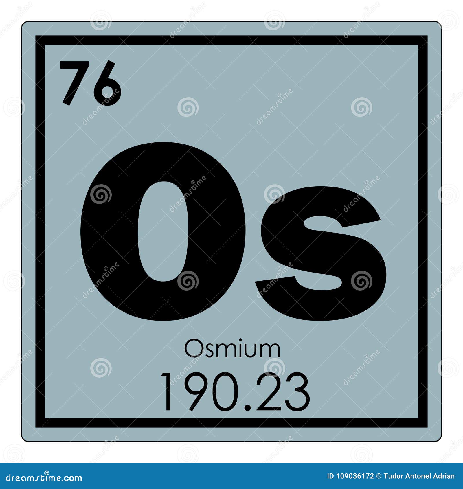 Osmium 76 Element. Alkaline Earth Metals. Chemical Element Of Mendeleev ...