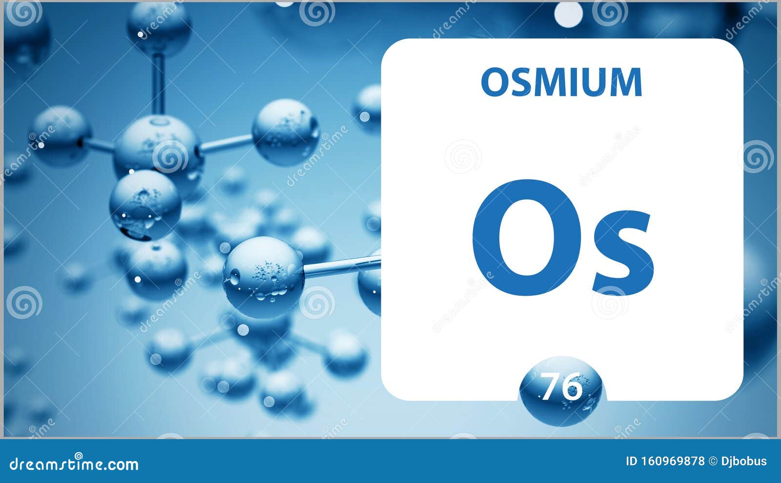 Osmium Os, Chemical Element Sign. 3D Rendering Isolated on White ...