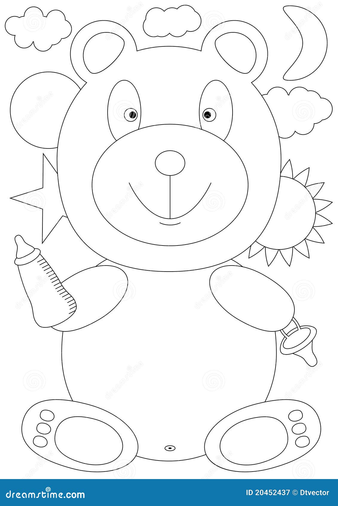 Oso Coloring_eps ilustración del vector. Ilustración de extractos ...