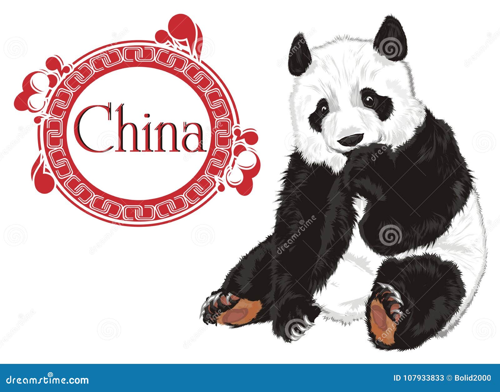 Oso Con El Icono Y La Palabra Stock de ilustración - Ilustración de ...