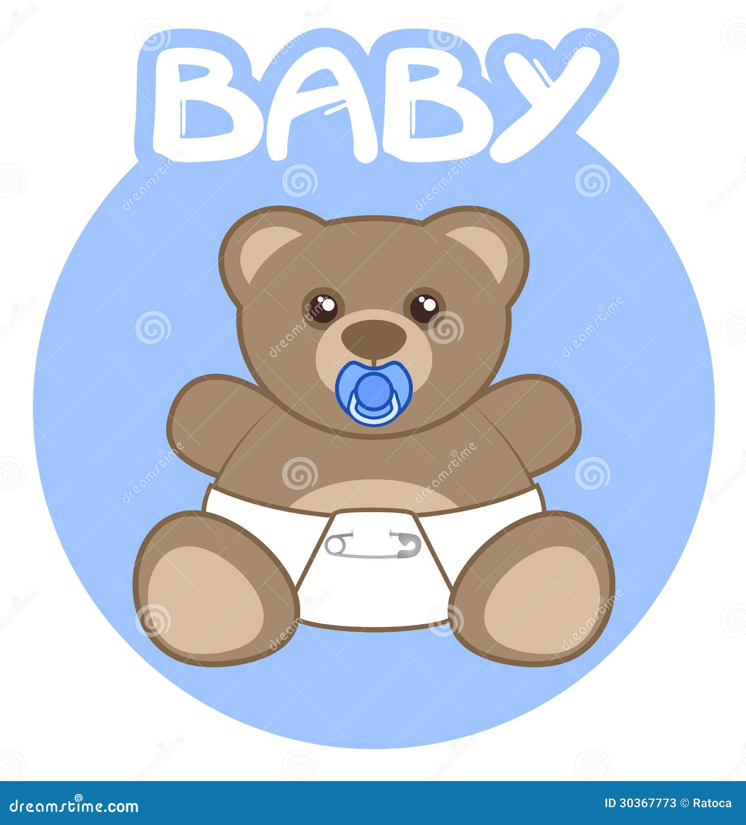 Oso del bebé ilustración del vector. Ilustración de agradable - 30367773