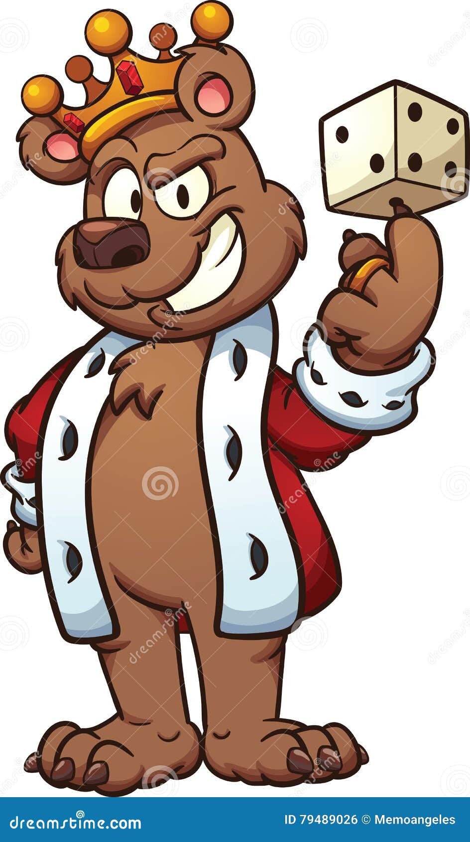 Oso del rey ilustración del vector. Ilustración de gradiente - 79489026