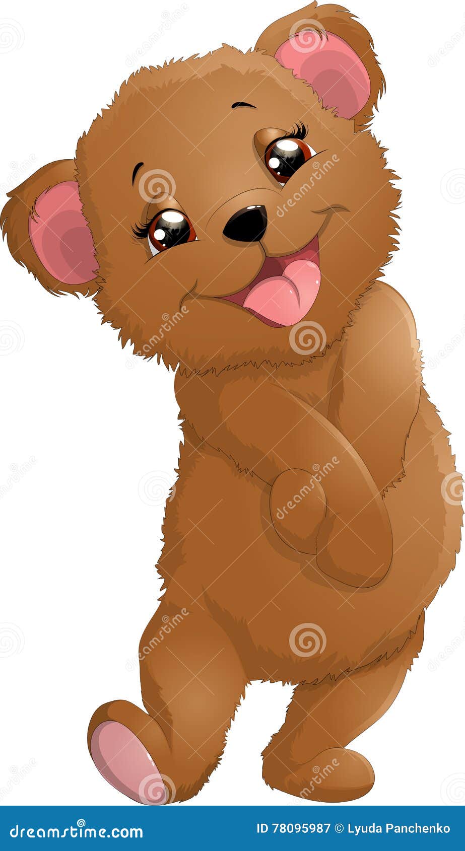 Oso en actitud hermosa stock de ilustración. Ilustración de sonrisa ...