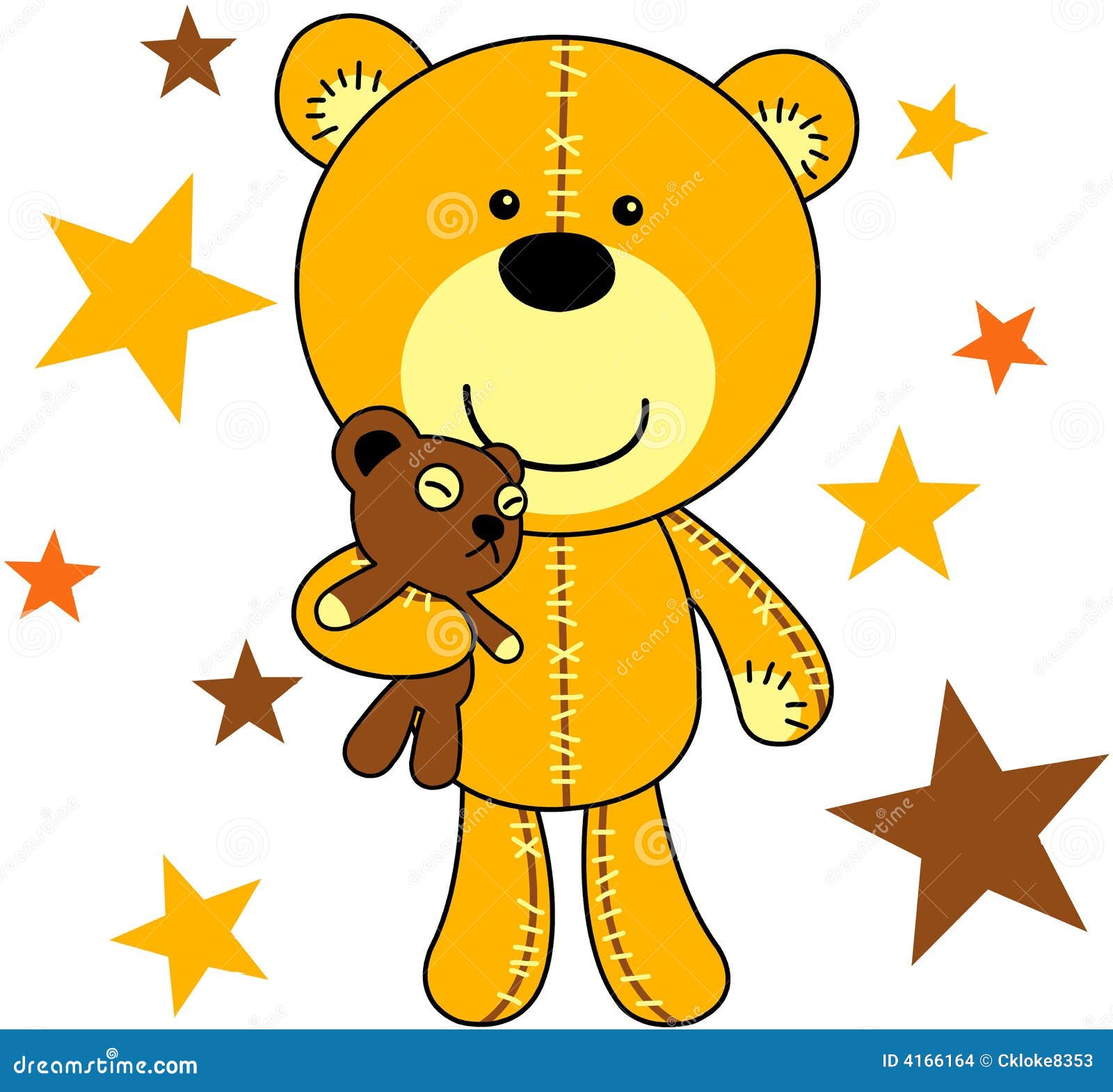 Oso feliz stock de ilustración. Ilustración de sonrisa - 4166164