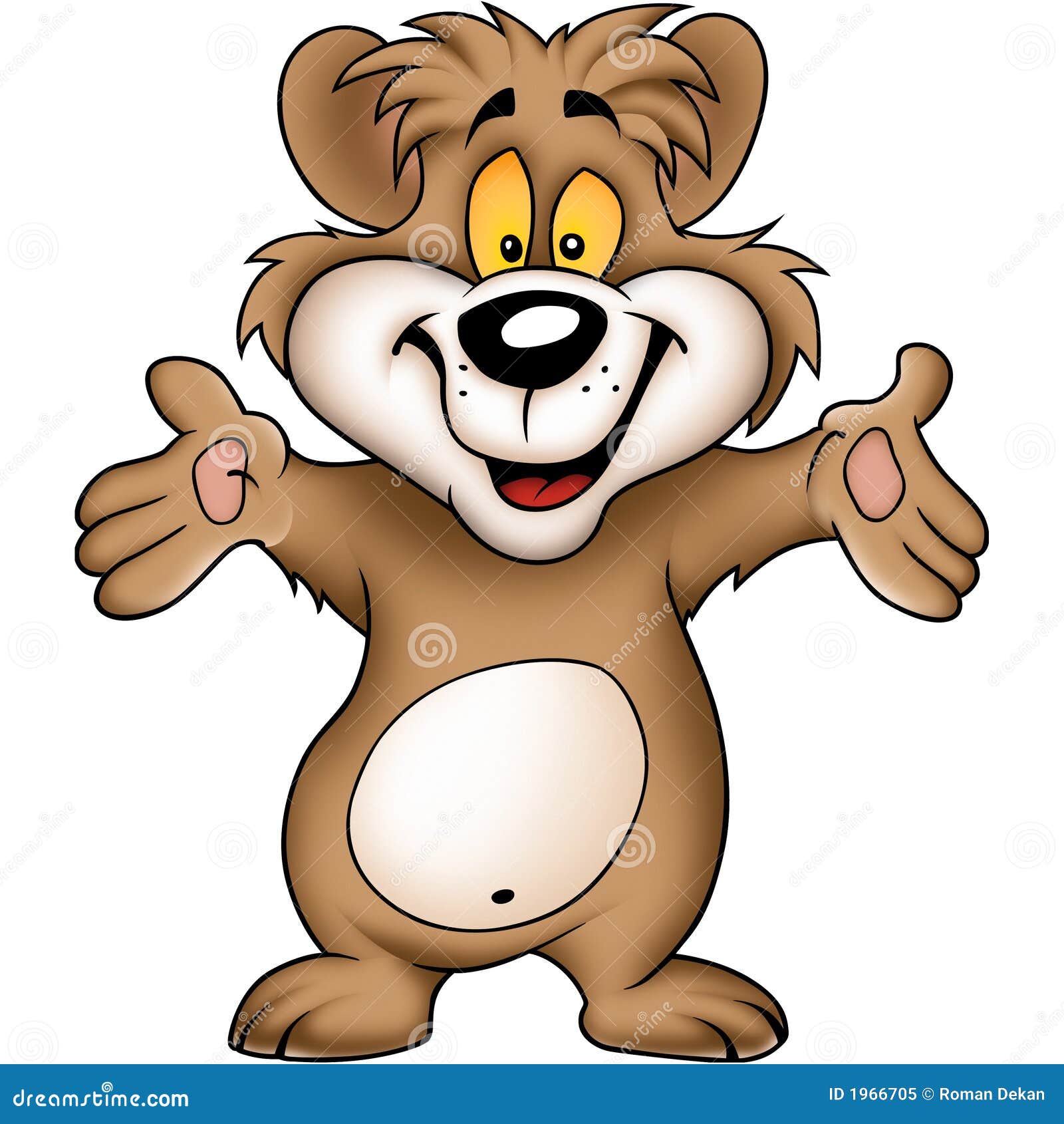 Oso feliz dulce stock de ilustración. Ilustración de cojinete - 1966705