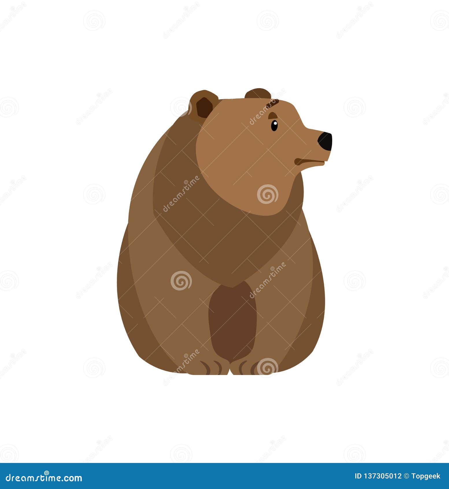 Oso Forest Animal Vector Illustration Isolated Ilustración del Vector ...