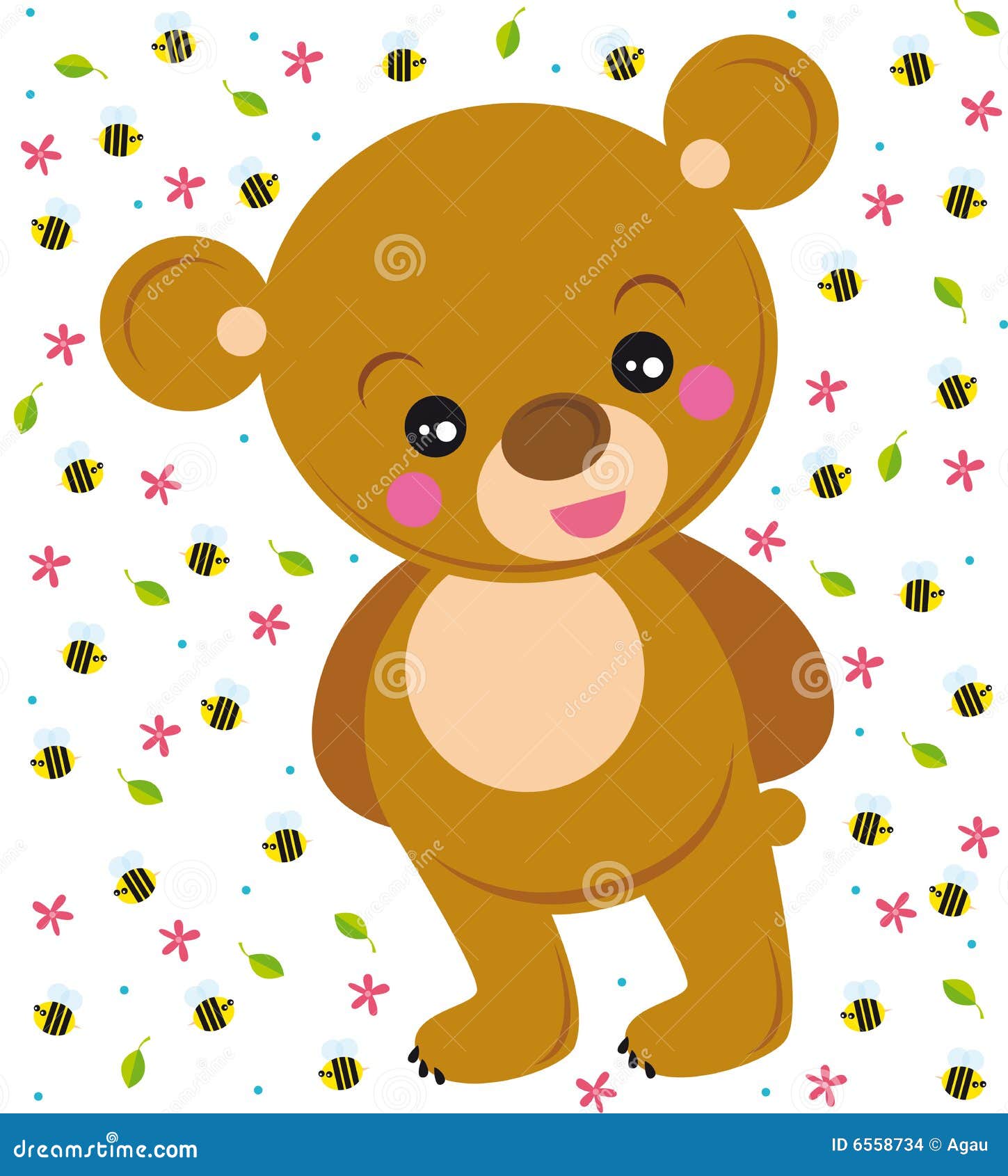 Oso lindo ilustración del vector. Ilustración de colorido - 6558734