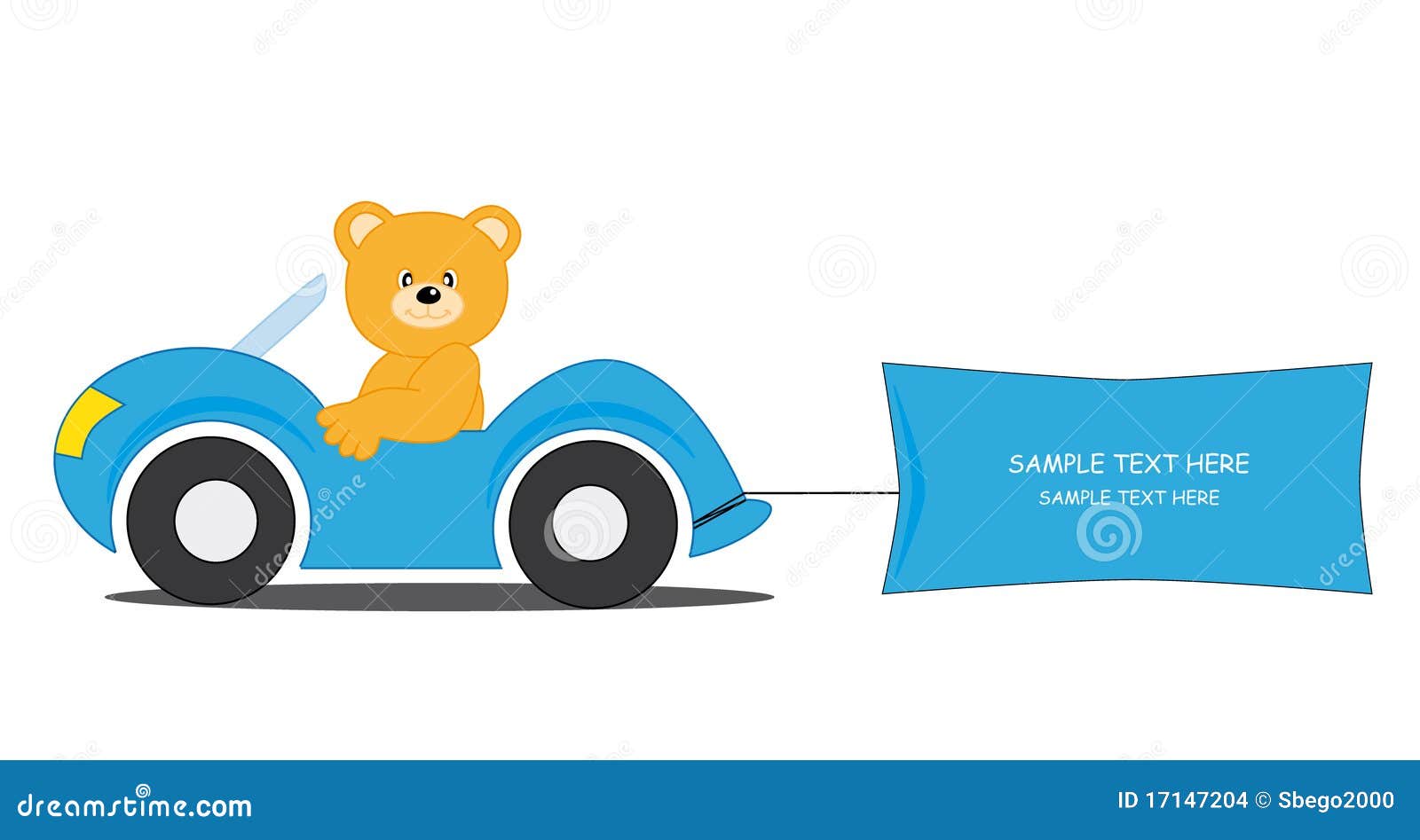 Oso que conduce un coche ilustración del vector. Ilustración de ...