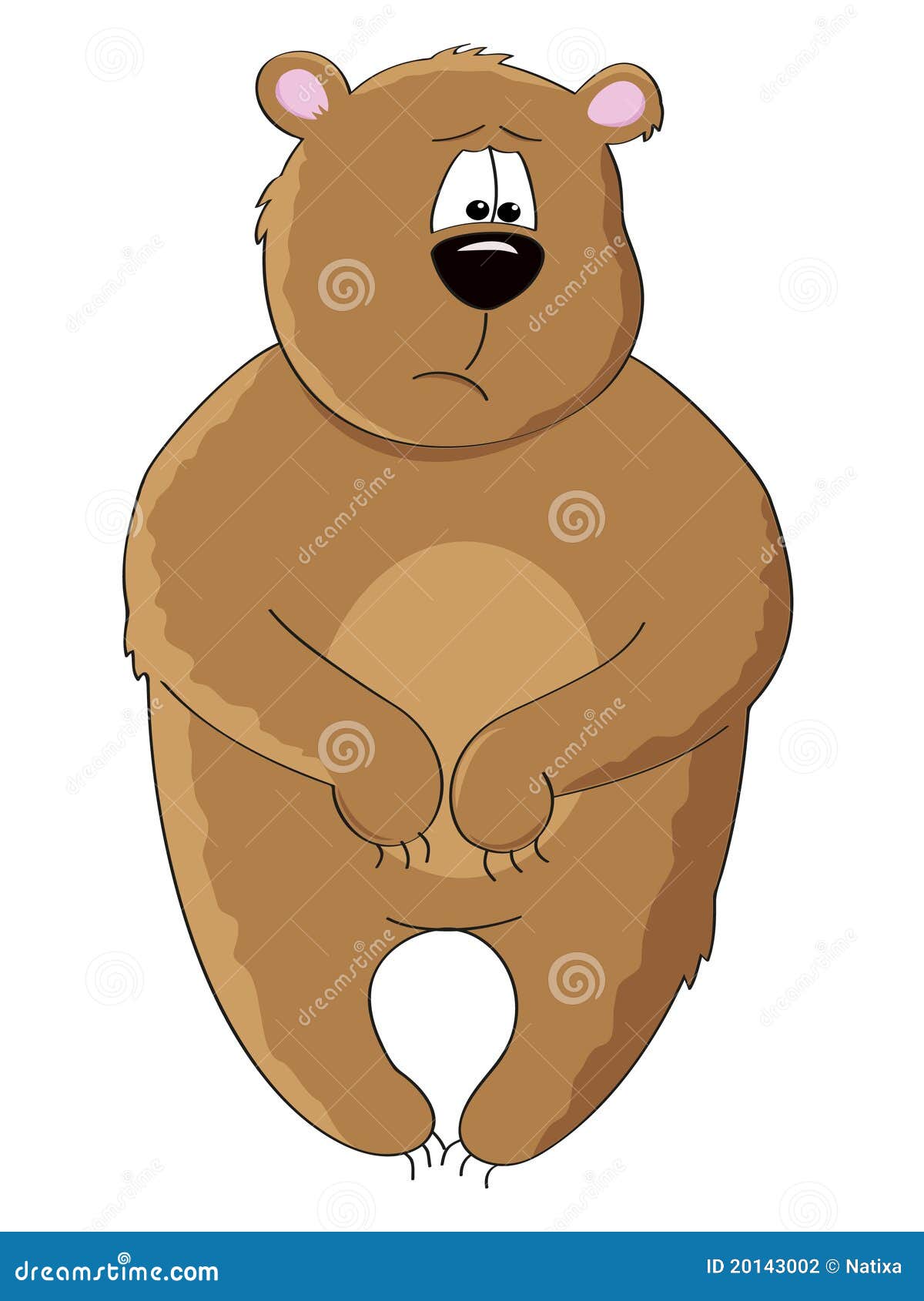 Oso triste ilustración del vector. Ilustración de clubfooted - 20143002