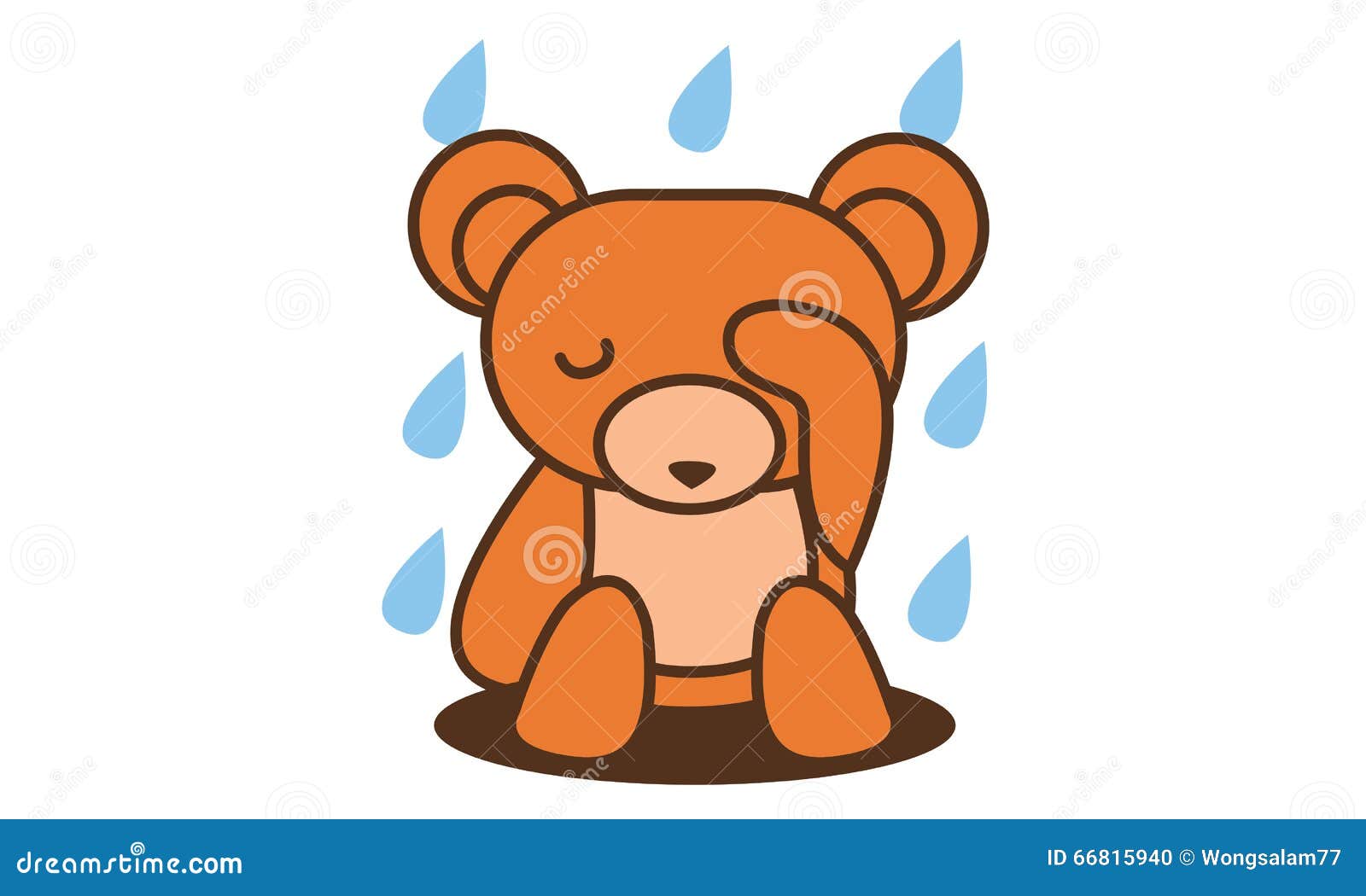 Oso triste ilustración del vector. Ilustración de camisa - 66815940