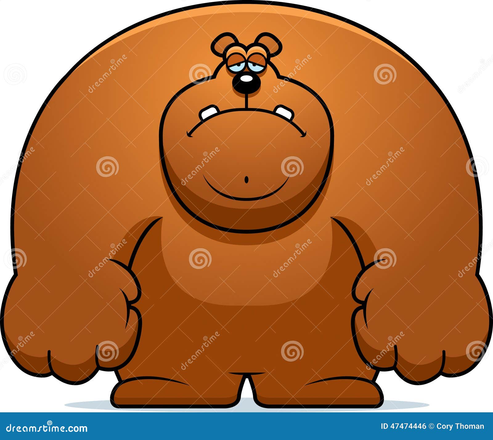 Oso Triste De La Historieta Ilustración del Vector - Ilustración de ...