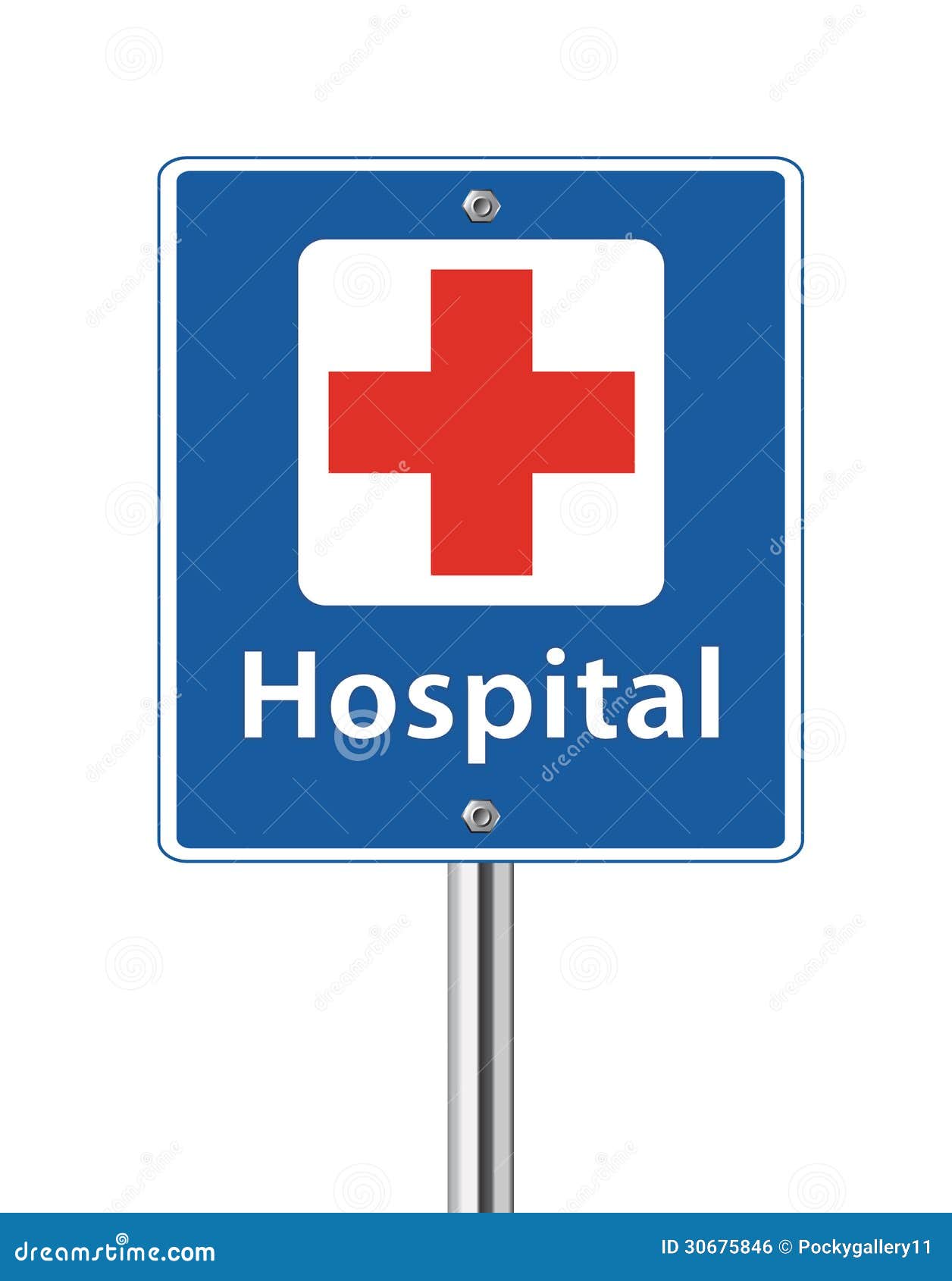 Ospedale Con Il Segno Della Croce Rossa Illustrazione Vettoriale ...