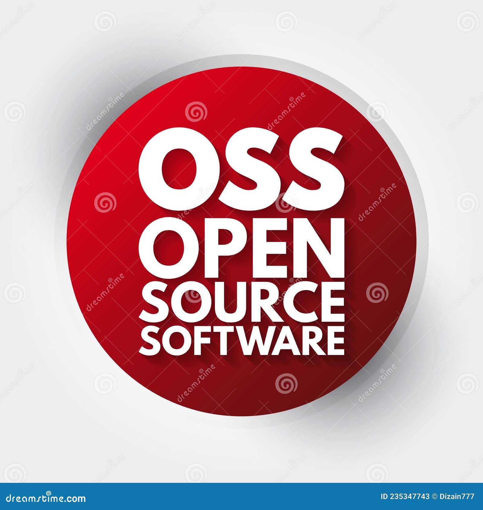 OSS - Open Source Software Acronym, Technology Concept Background Stock ...