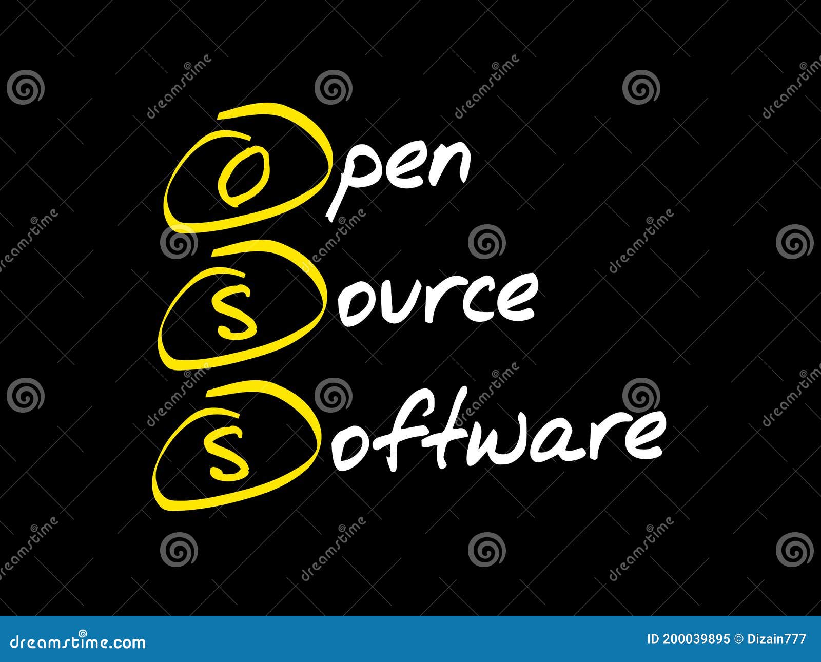 OSS Open source software stock illustration. Illustration of ... OSS Open source software stock illustration. Illustration of ...