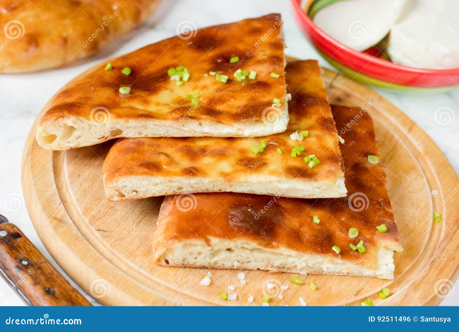 Ossetian pie with cheese stock photo. Image of nutrition - 92511496
