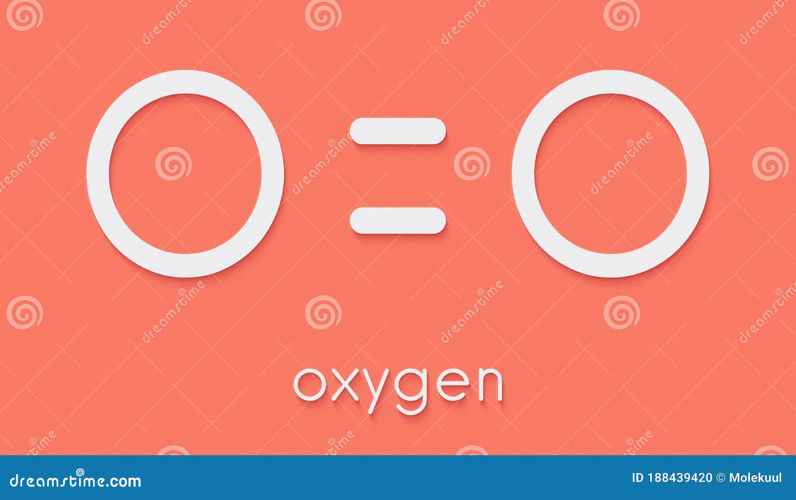 Ossigeno Elementare O2 Molecola. Formula Scheletrica. Illustrazione di ...