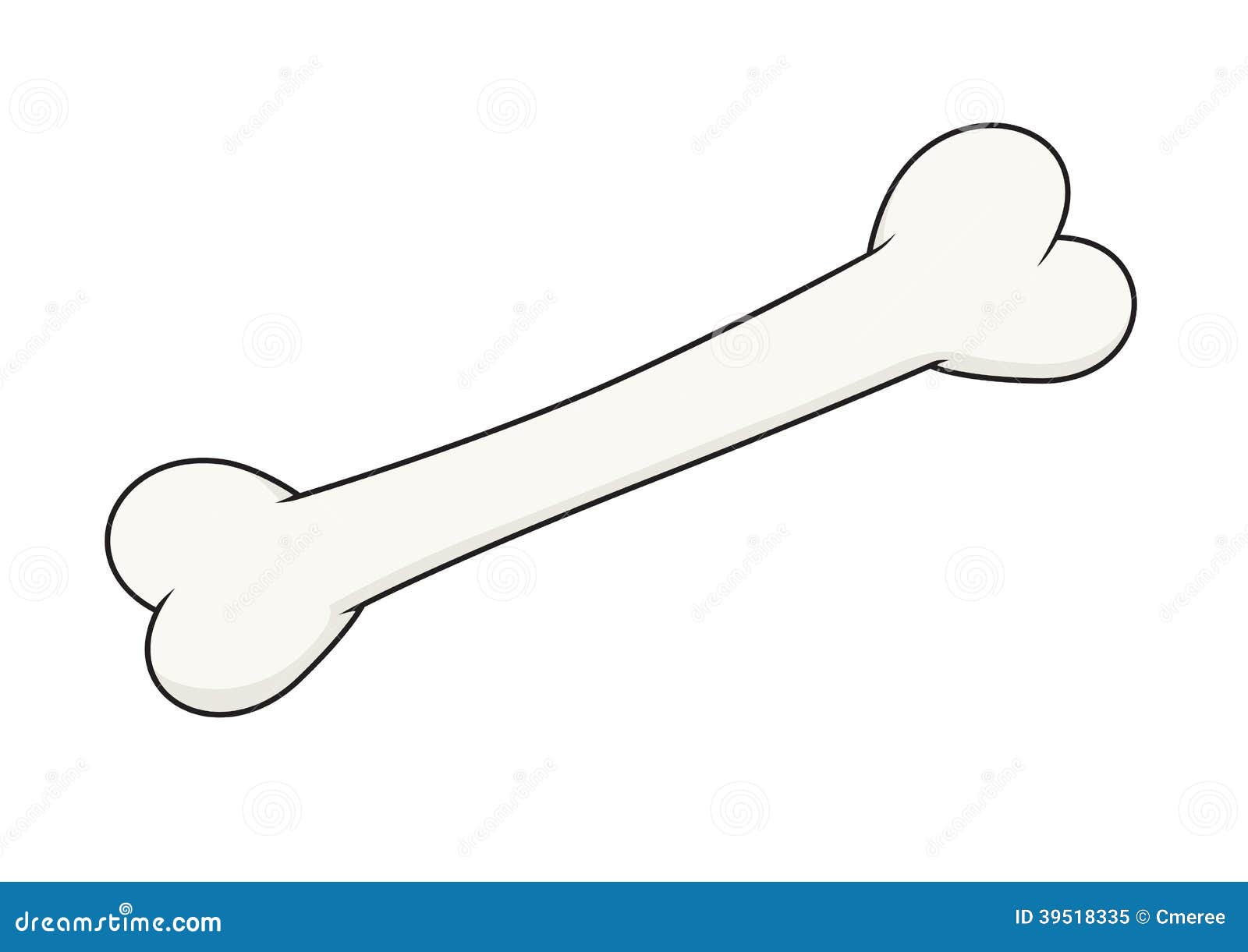 Osso ilustração do vetor. Ilustração de animal, osso - 39518335
