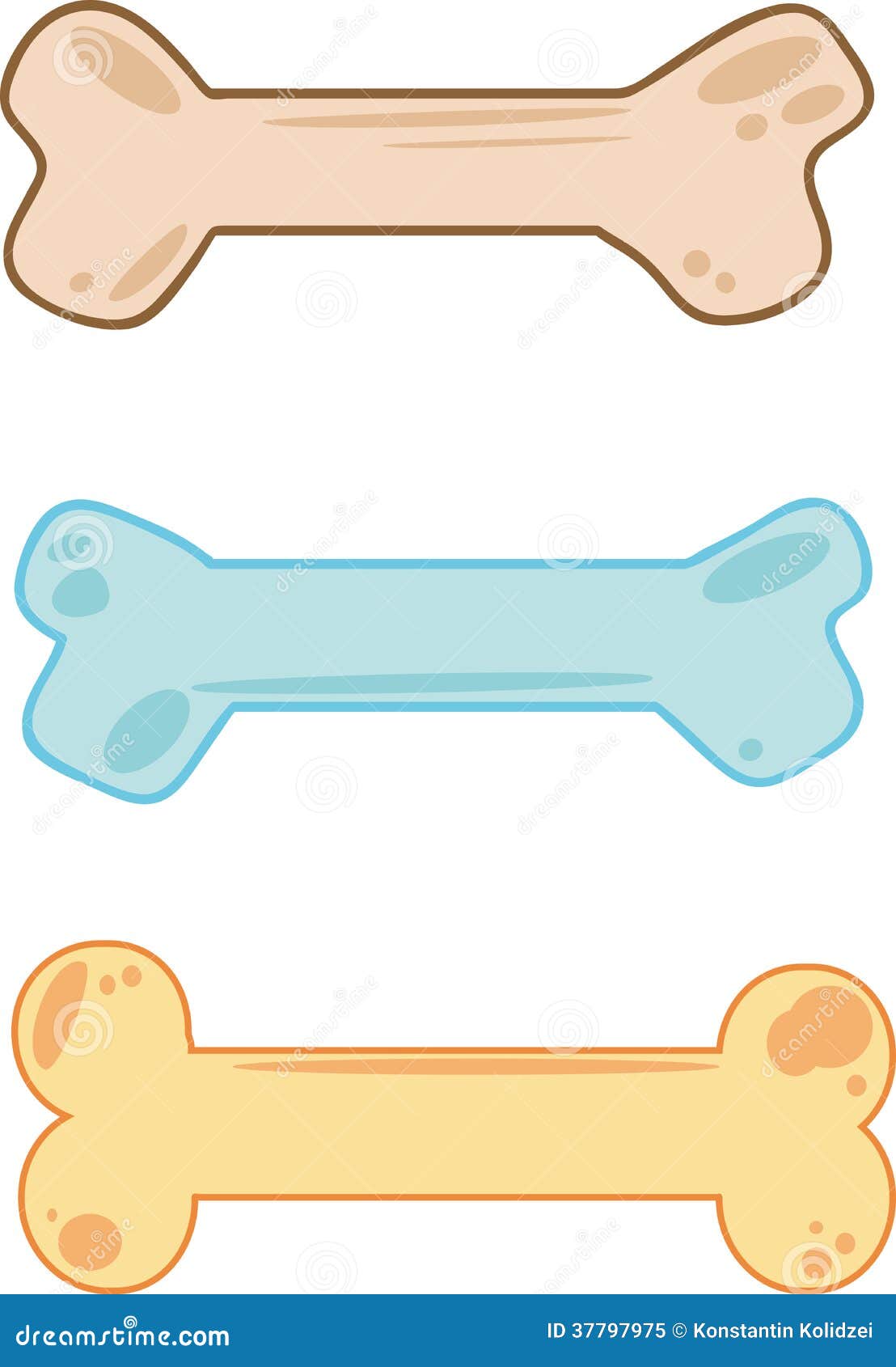 Osso di cane illustrazione vettoriale. Illustrazione di masticare ...