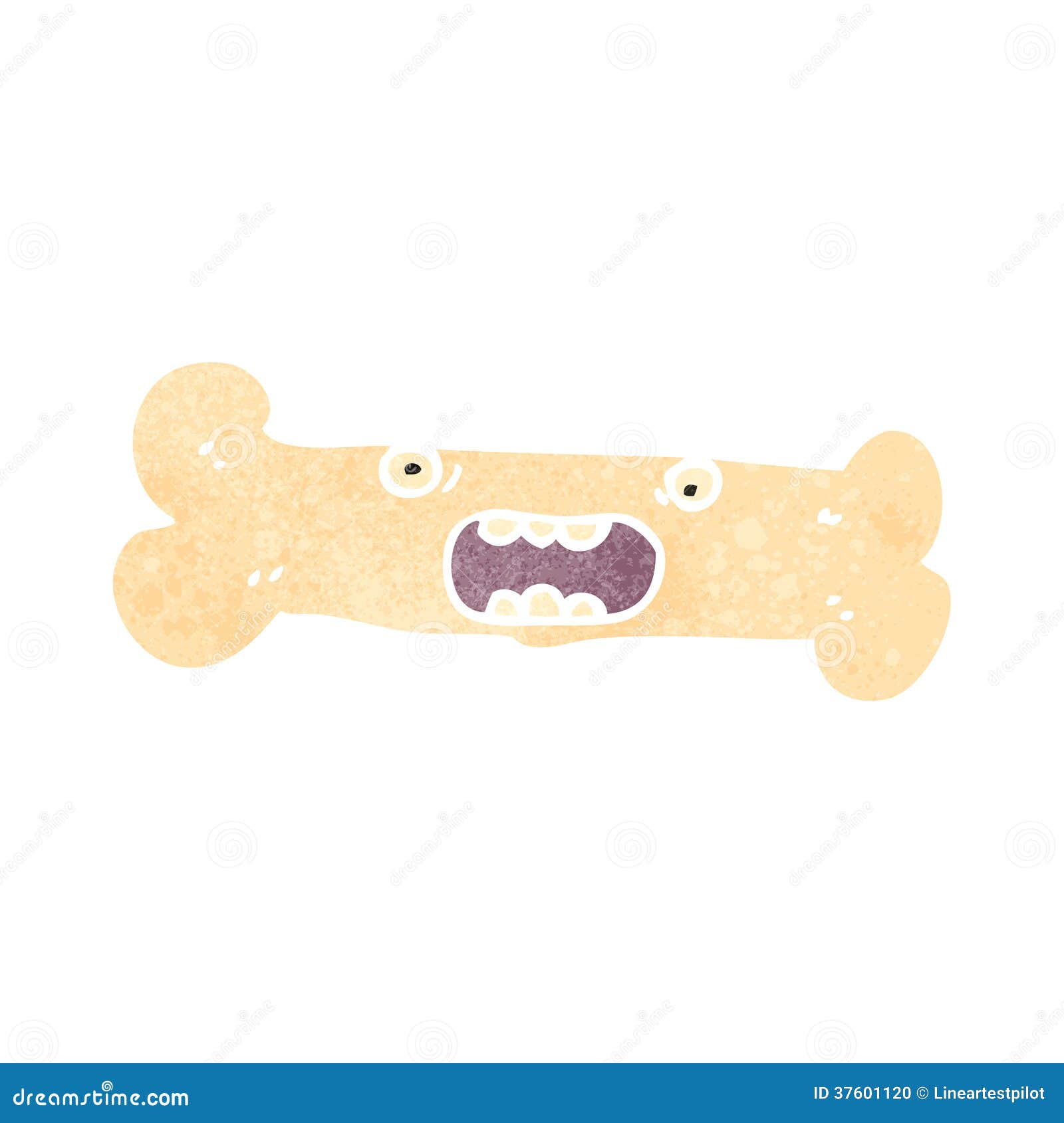 Osso Retro Dos Desenhos Animados Ilustração do Vetor - Ilustração de ...