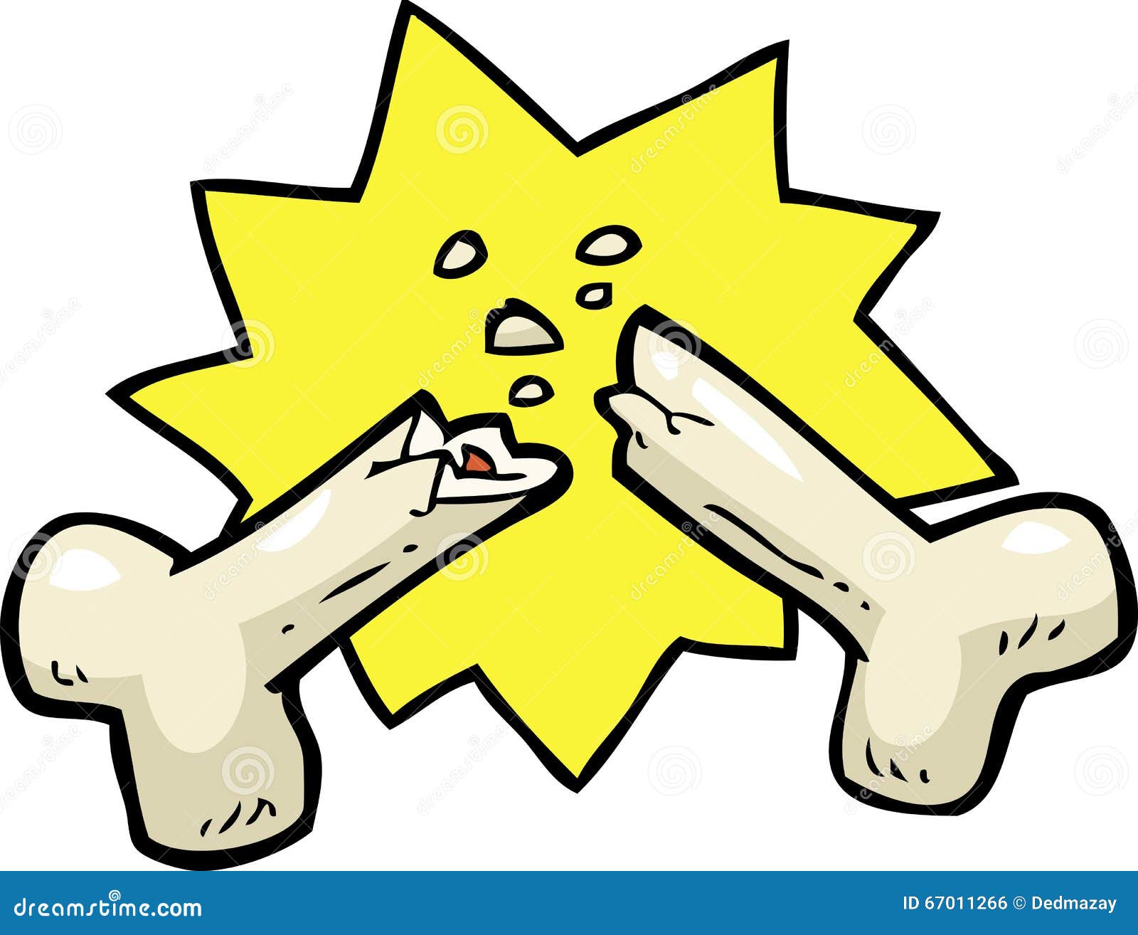 Osso tagliato fumetto illustrazione vettoriale. Illustrazione di arte ...