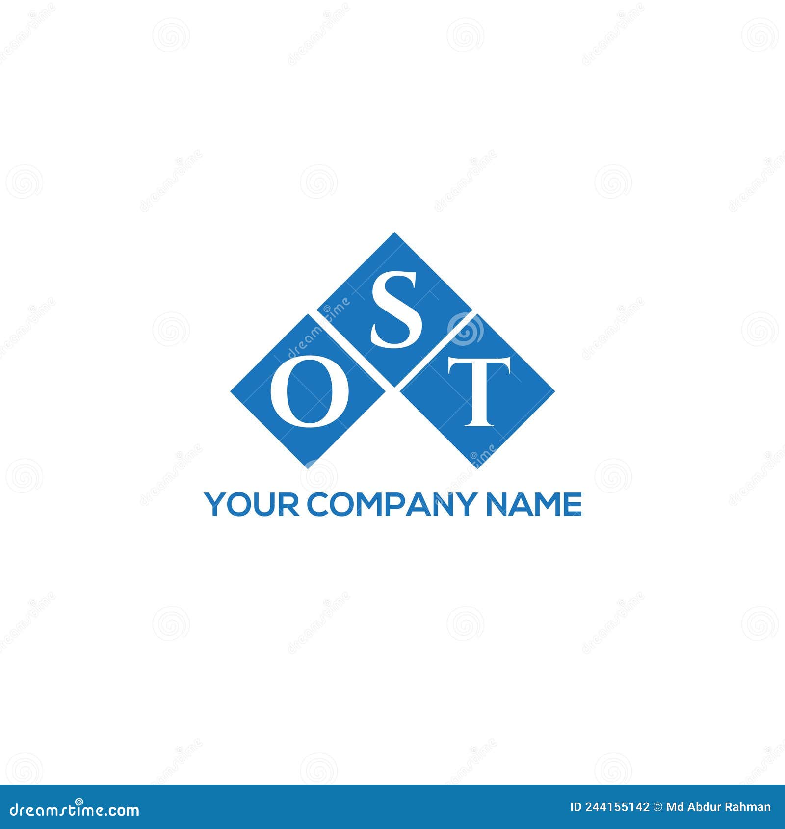 OST Letter Logo Design On White Background. OST Creative Initials ...