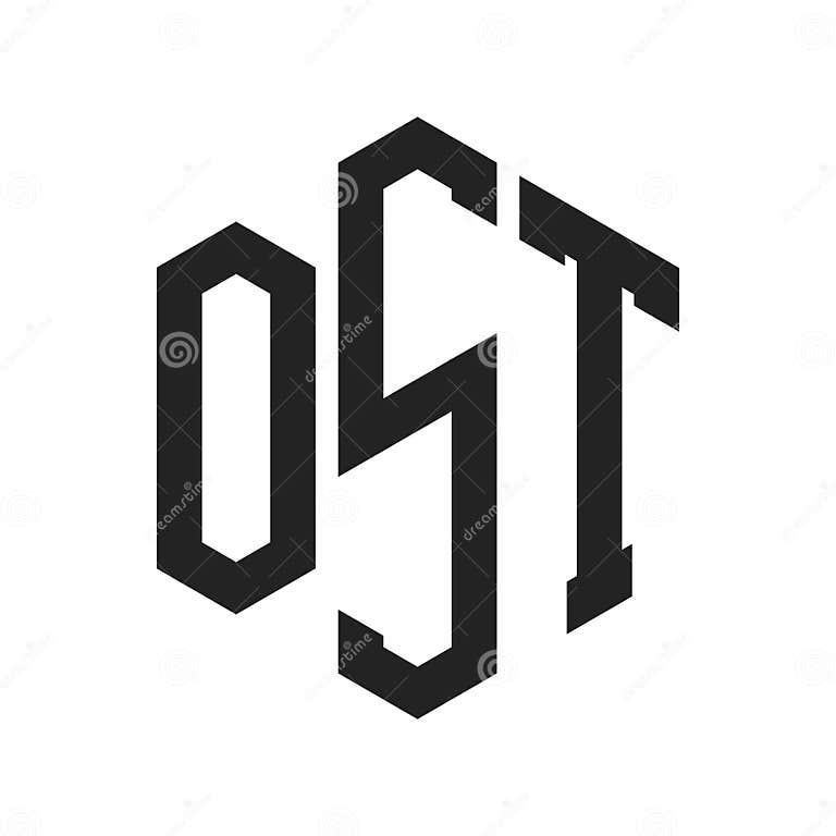 OST Logo Design. Initial Letter OST Monogram Logo Using Hexagon Shape ...