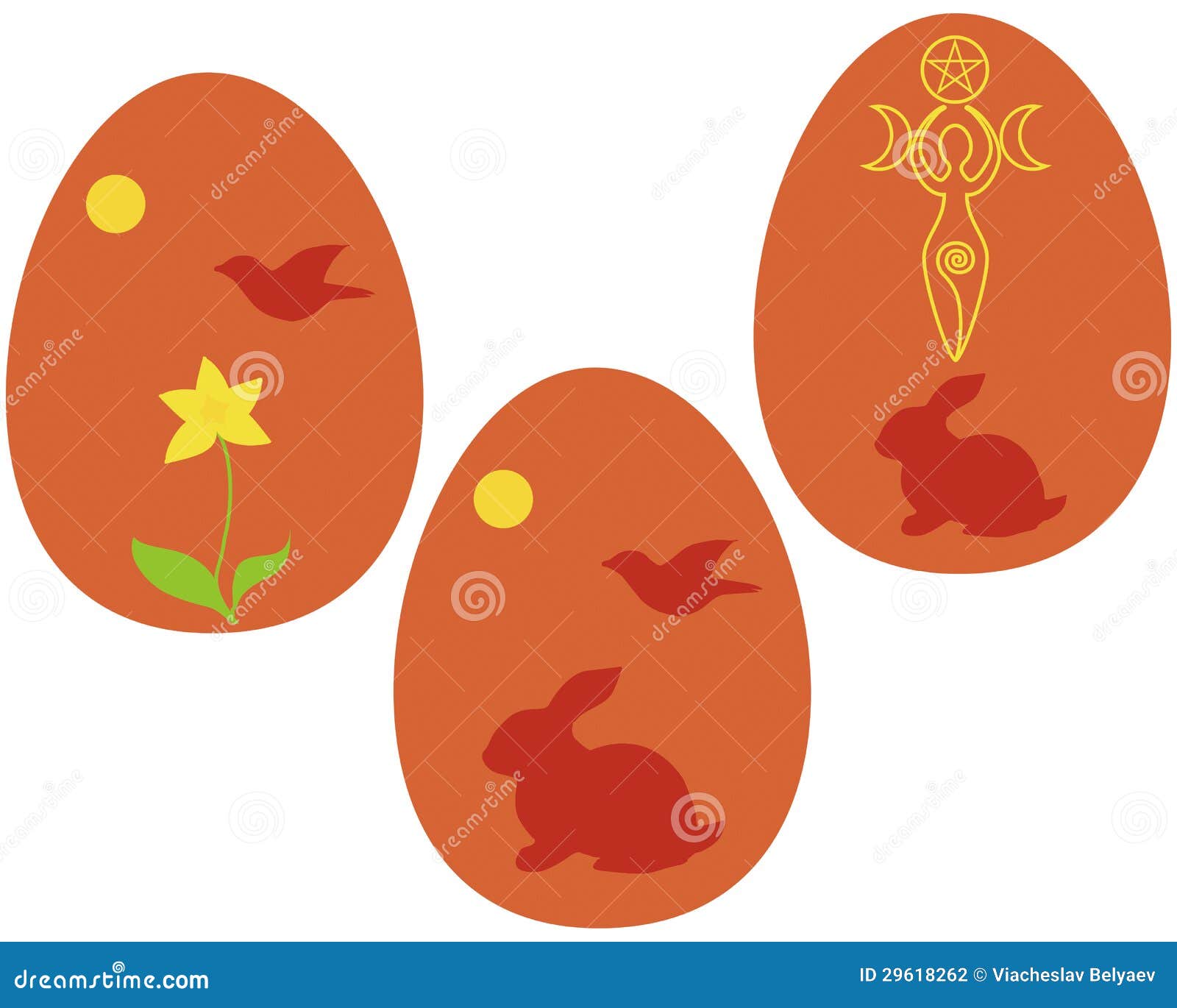 Ostara eggs stock illustration. Illustration of sacred - 29618262