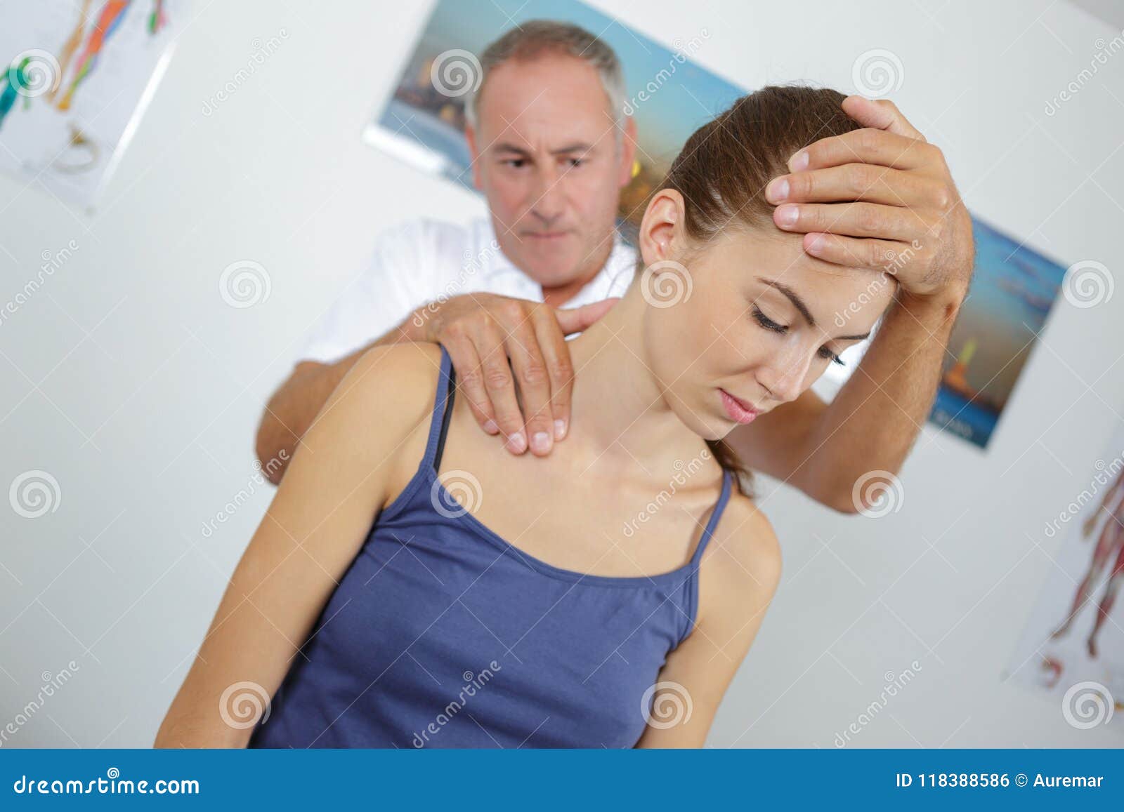 Osteopath Working on Woman`s Back Stock Photo - Image of osteopathy ...