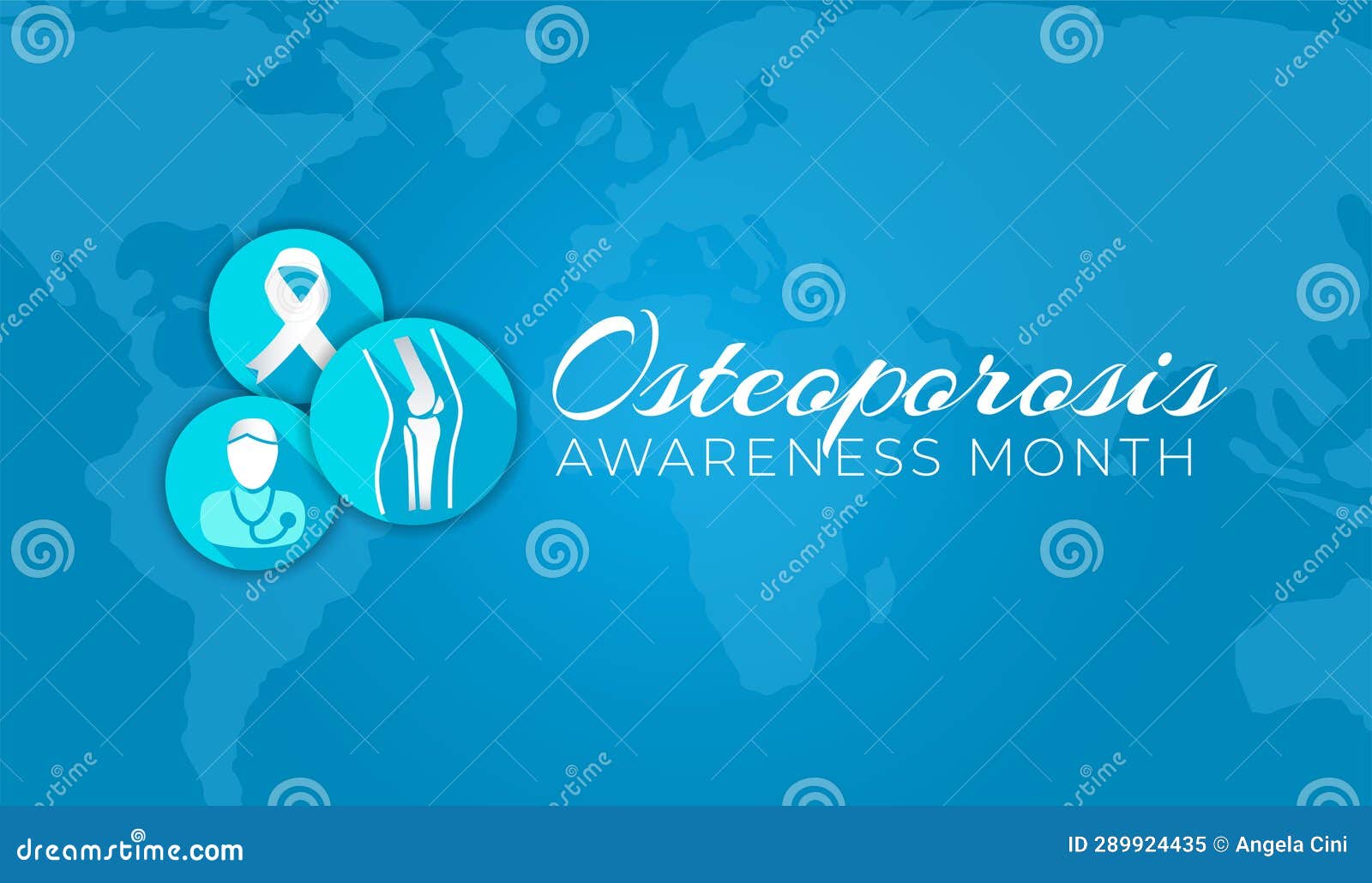 Osteoporosis Awareness Poster On Blue Background With Copy Space For ...