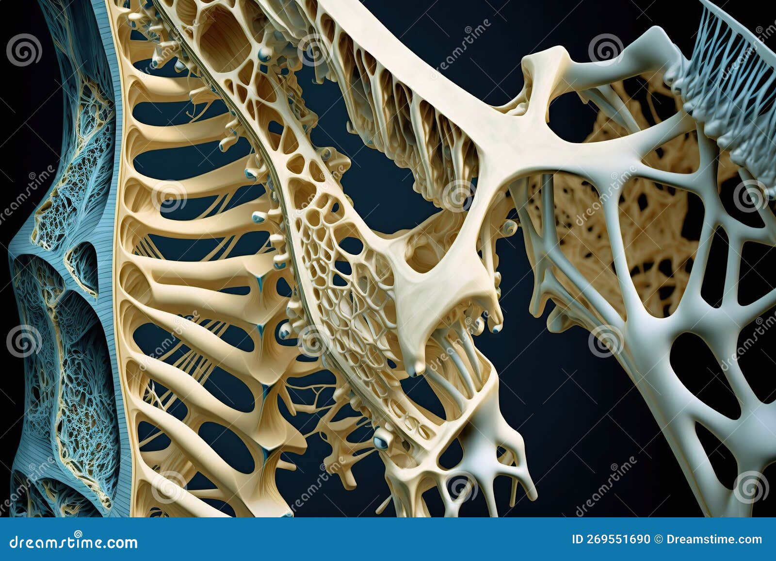 Osteoporosis Bone Micro Structure Created by Generative AI Stock ...