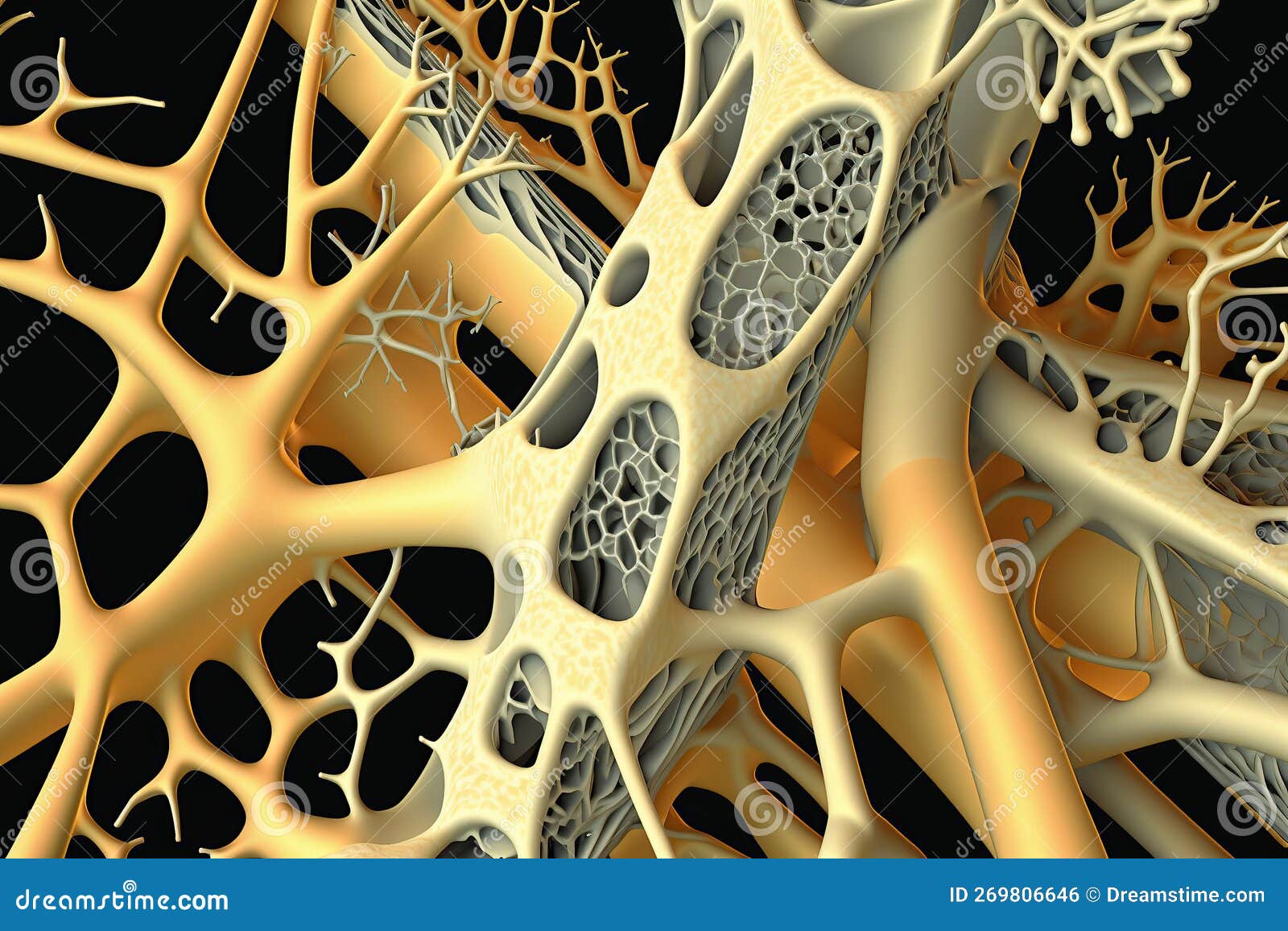 Osteoporosis Bone Micro Structure Created by Generative AI Stock ...