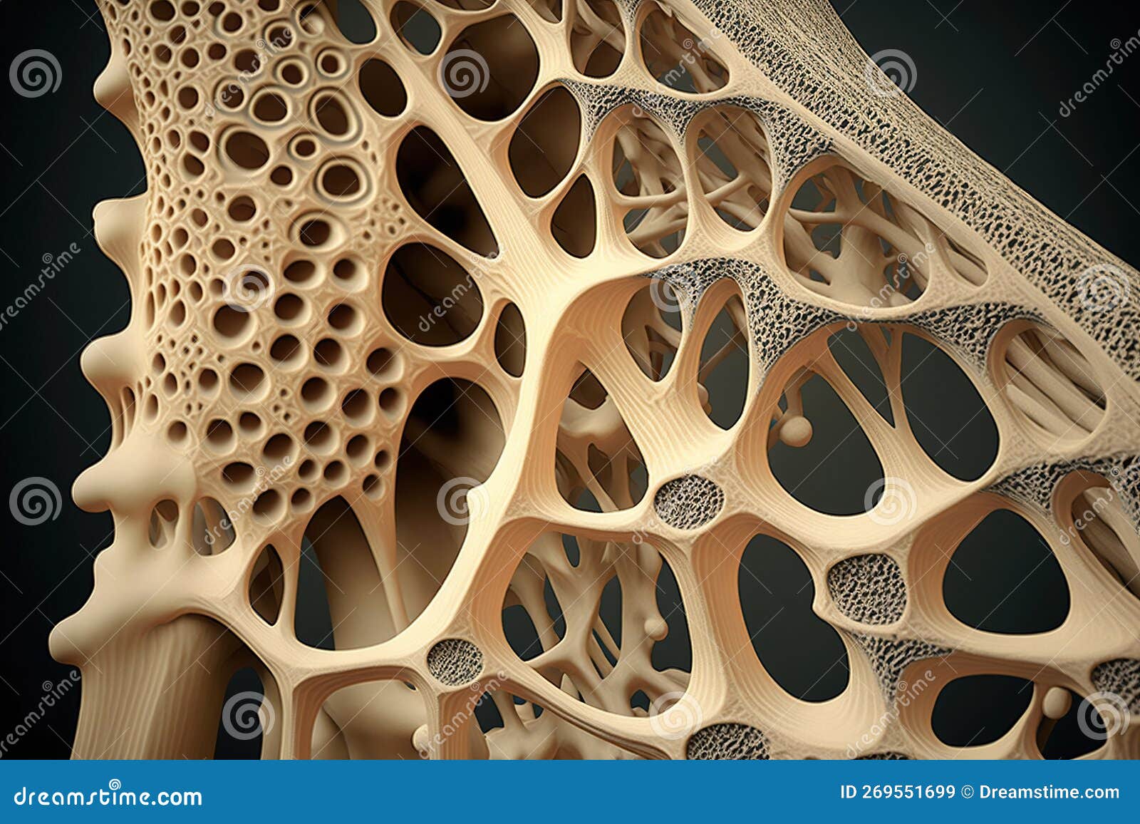 Osteoporosis Bone Micro Structure Created by Generative AI Stock ...