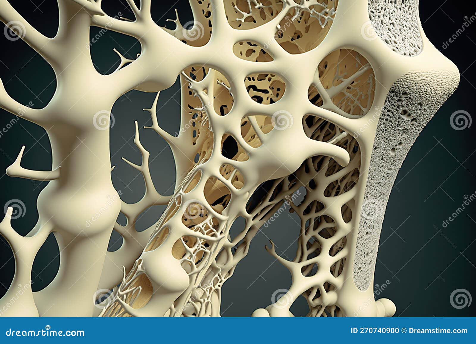 Osteoporosis Bone Micro Structure Created by Generative AI Stock ...