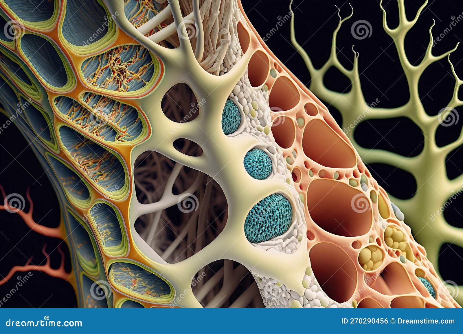 Osteoporosis Bone Micro Structure Created by Generative AI Stock ...