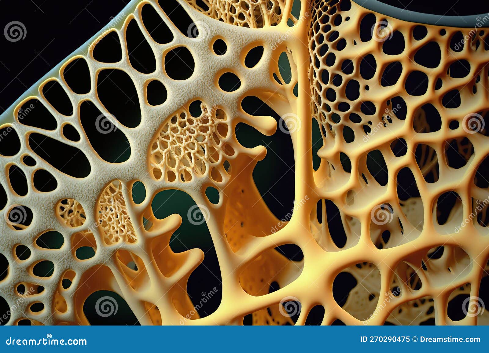 Osteoporosis Bone Micro Structure Created by Generative AI Stock ...
