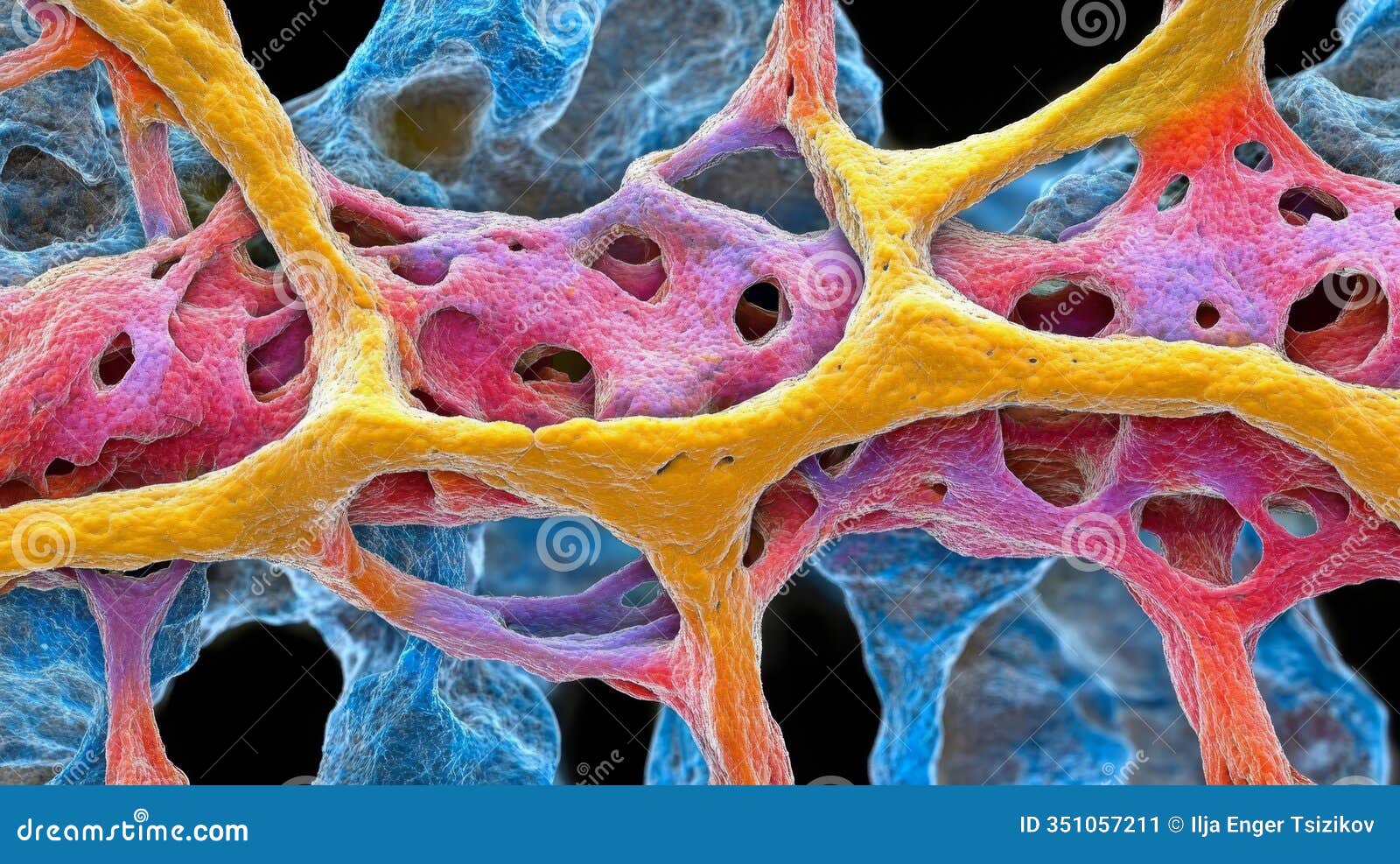 Osteoporosis Microscopic View of Brittle Bone Structure and Density ...