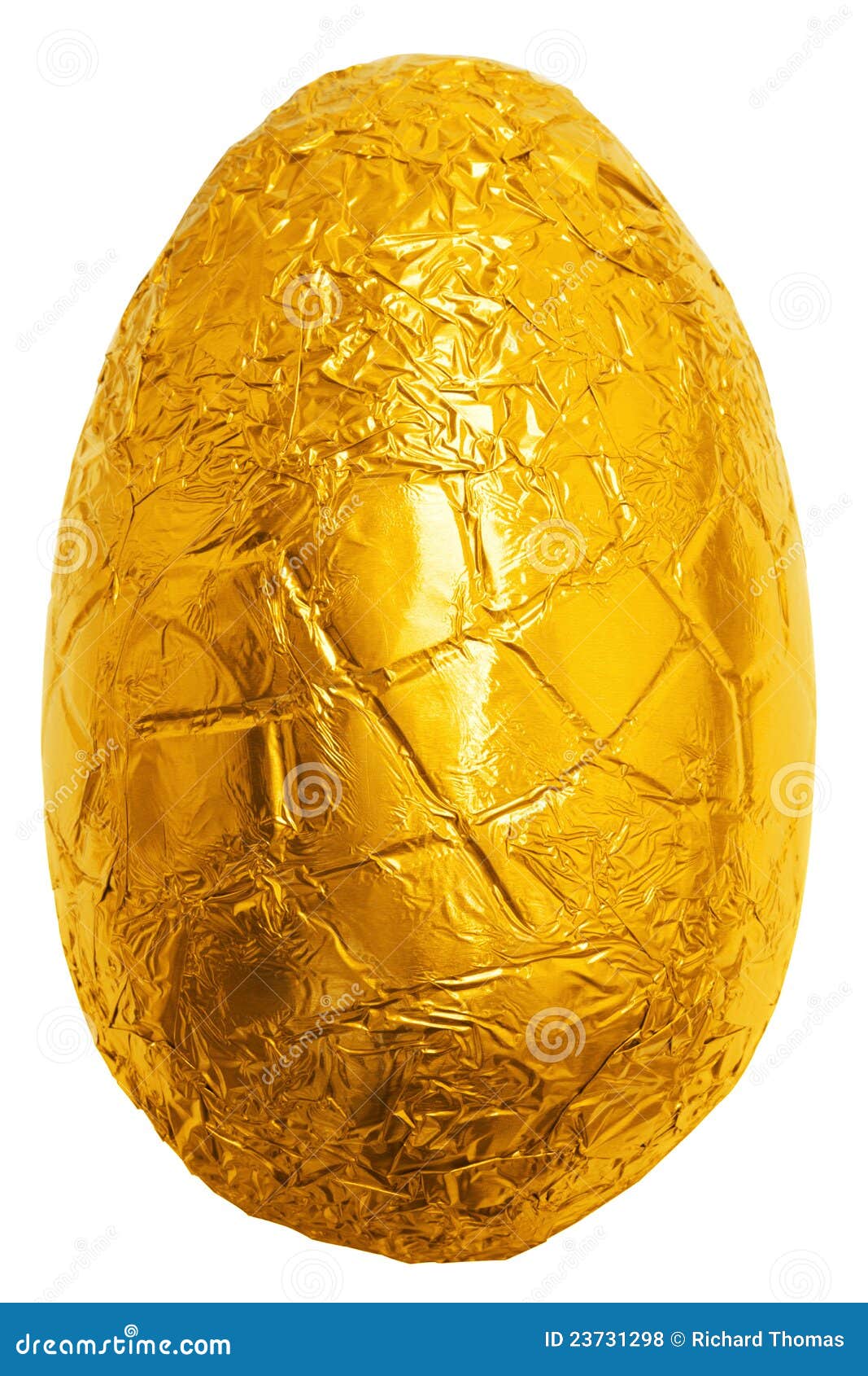 Osterei Eingewickelt in Der Goldfolie Stockfoto - Bild von ostern ...