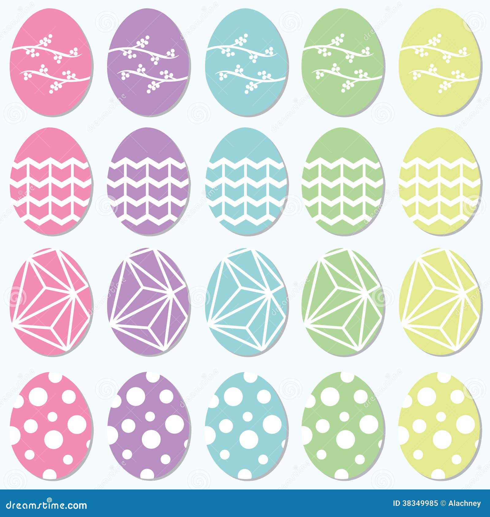 Osterei-Vektor-Illustration Vektor Abbildung - Illustration von grün ...